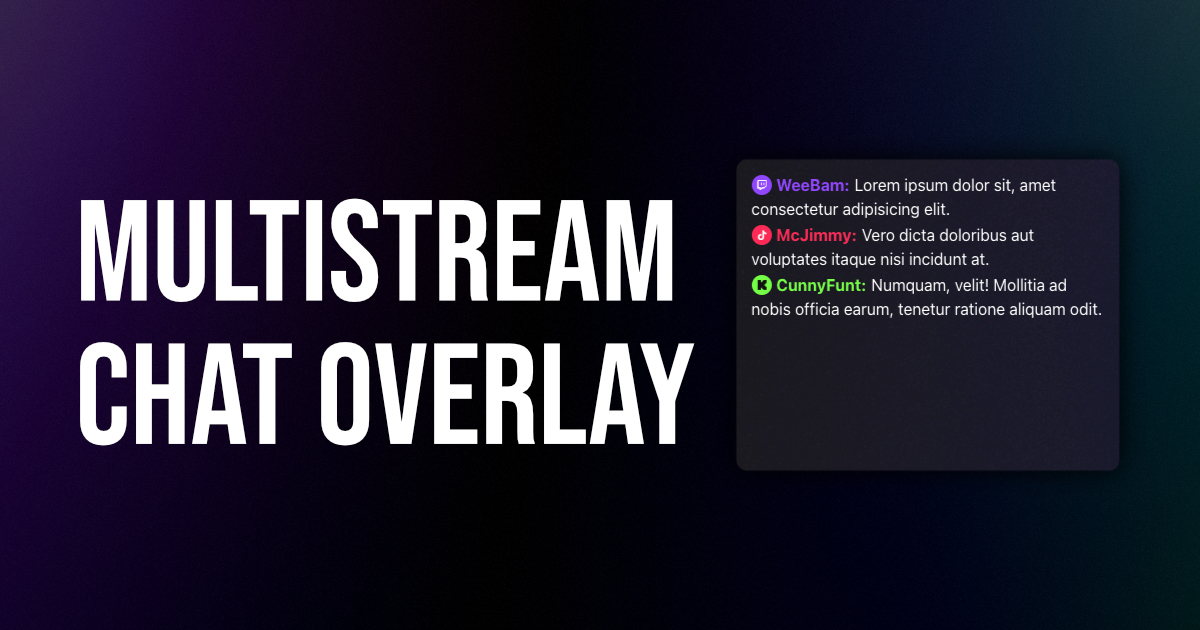 Multistream Chat Widget by Colin Horn